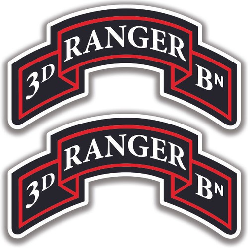 3rd THIRD RANGER BATTALION TAB DECALs U.S. Army 2 Stickers Bogo ...