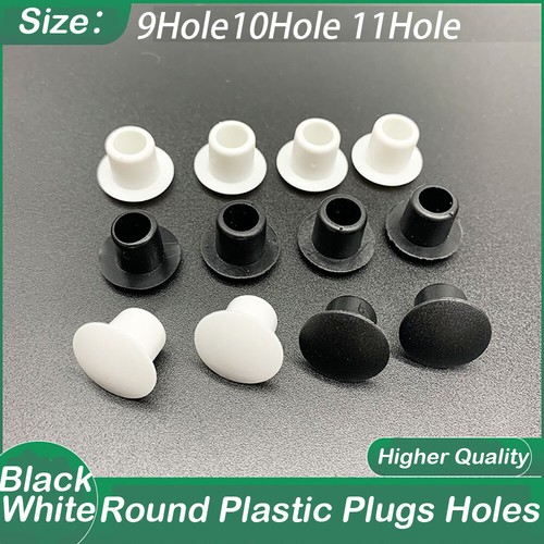 Round Plastic Plugs for Holes Black Hole Plugs Screw Hole Pugs 9mm 10mm ...