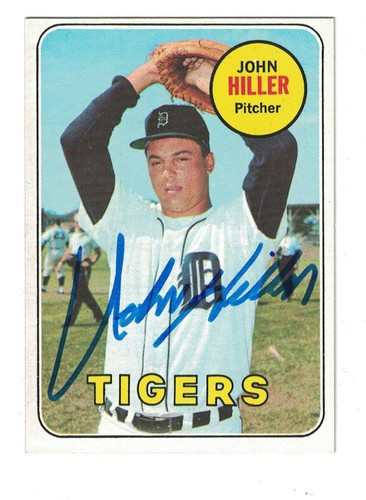 John Hiller AUTOGRAPH 1969 TOPPS BASEBALL CARD SIGNED DETROIT TIGERS | eBay