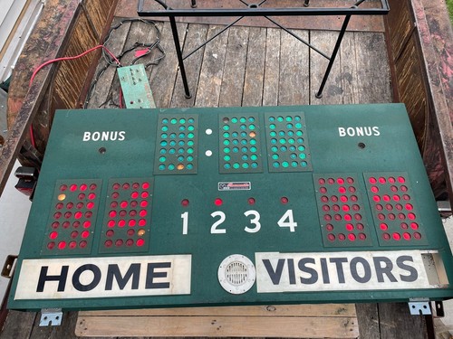 vintage 50s Scoremaster basketball scoreboard w/ rare controller ...
