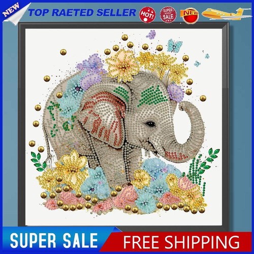 5D DIY Partial Special Shaped Drill Diamond Painting Elephants Kit ...