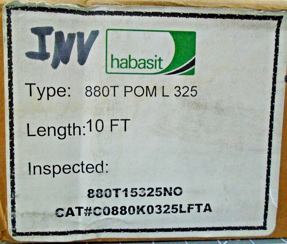 NEW Habasit 880T POM L 325 Roller Chain 10 feet C0880K0325LFTA | eBay