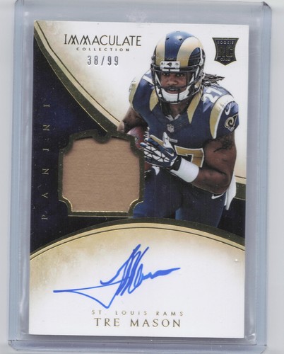 2014 Immaculate #127 Tre Mason RC Patch Auto #'d /99 | eBay