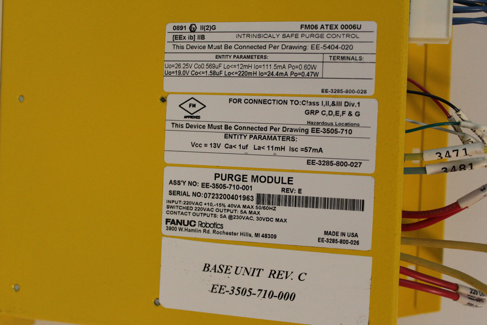 Fanuc Robotics Purge Module EE-3505 -710-001 IN1559 | eBay