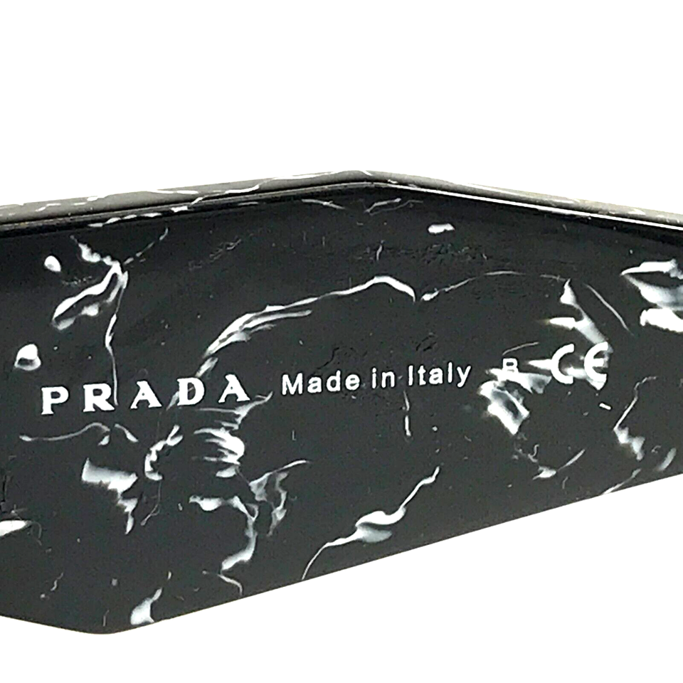 Prada Sunglasses SPR08Y 03V-01O Black White Marble Frames with Violet ...
