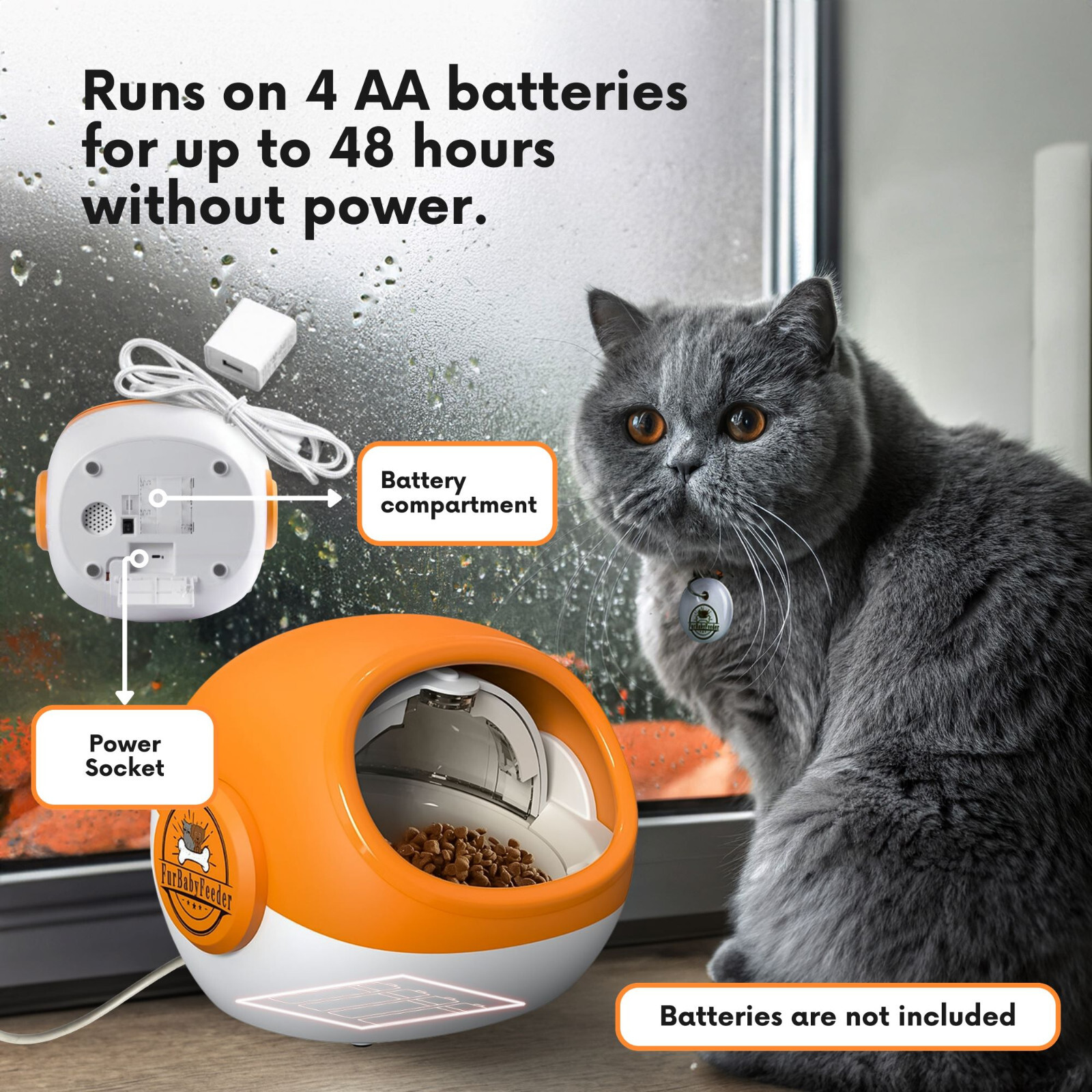 FurBabyFeeder® Sphere Automatic Microchip Pet Feeder – LCD Menu ...