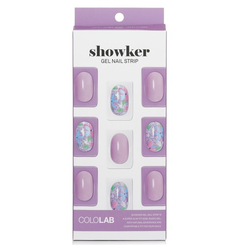 Cololab Showker Gel Nail Strip # CSA311 Violet Flower 1pcs | eBay