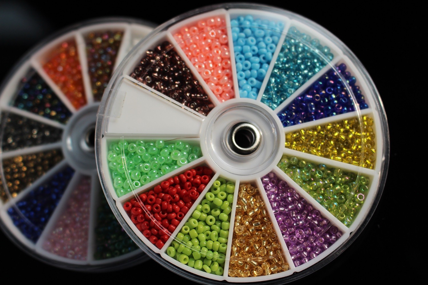 24 Colors Fly Tying Beads Glass Ceramic Mimic Nymph Head Shrimp Crab ...