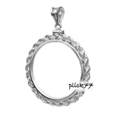 1/2 $25 Gold Eagle .925 Sterling Silver Rope Bezel | eBay