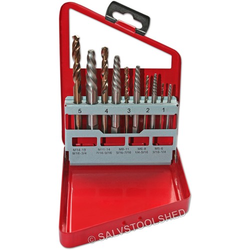 Screw Extractor Set Drill Bits Easy Ezy Out Broken Bolt Bit Remover ...