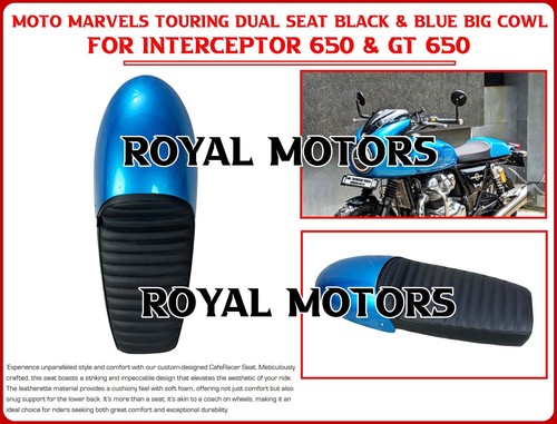MOTO MARVELS TOURING DUAL SEAT BLACK & BLUE BIG COWL FIT FOR INT 650 ...