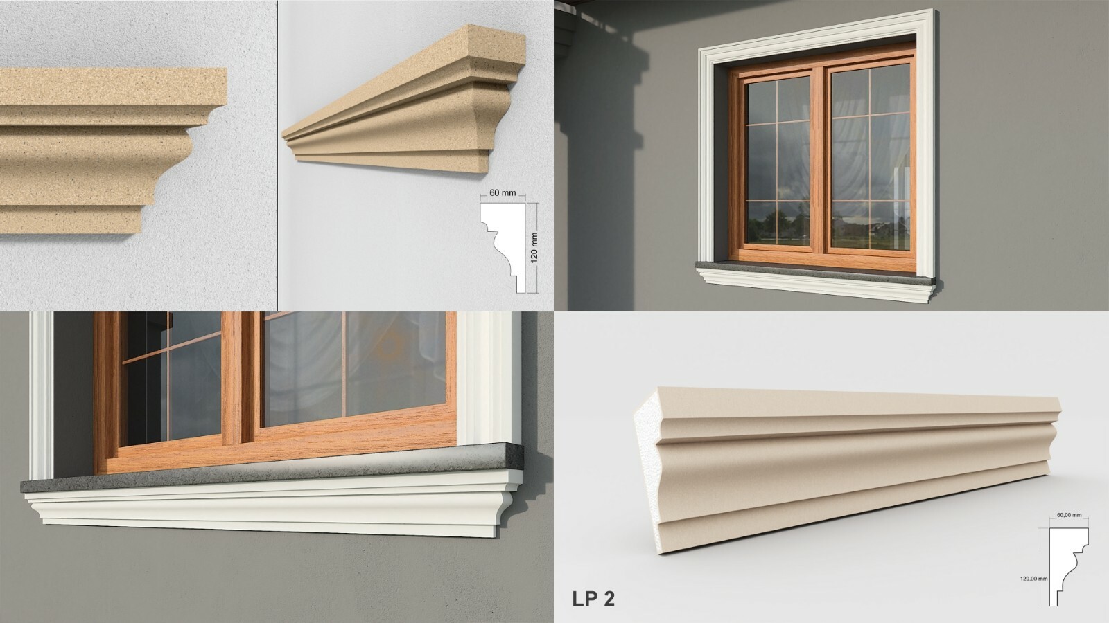 Exterior Coving Cornice Outside Windowsill Mouldings Home Decor High ...