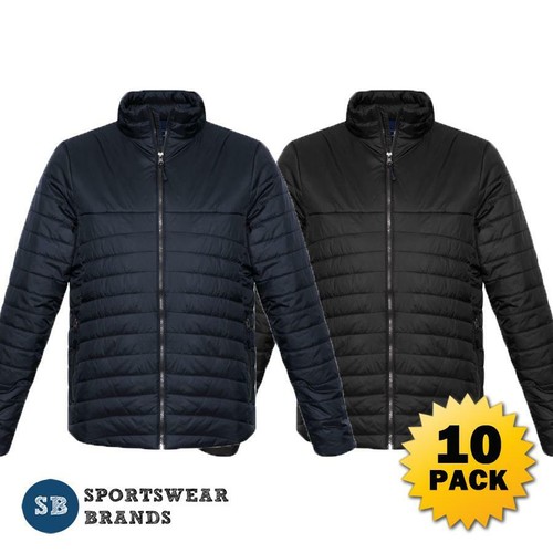10 x Mens Quilted Jacket Puffer Workwear Size S M L XL 2XL 3XL 5XL ...