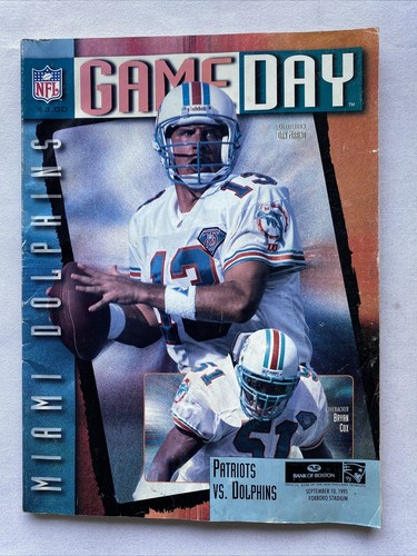 1995 September 10 GameDay Magazine New England Patriots vs Miami ...