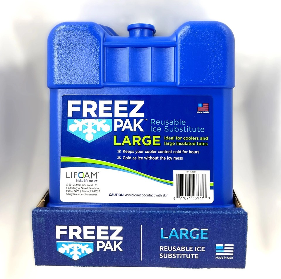 Freez Pak Large Ice Pack Reusable Ice Substitute Hard Shell Blue, 2 ...
