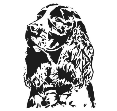 STENCILS CRAFTS TEMPLATES SCRAPBOOKING DOG SPRINGER SPANIEL HEAD ...