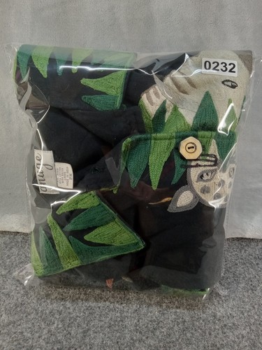 RARE VTG Anage Jacket Jungle Animals Black Embroidered Applique Size ...