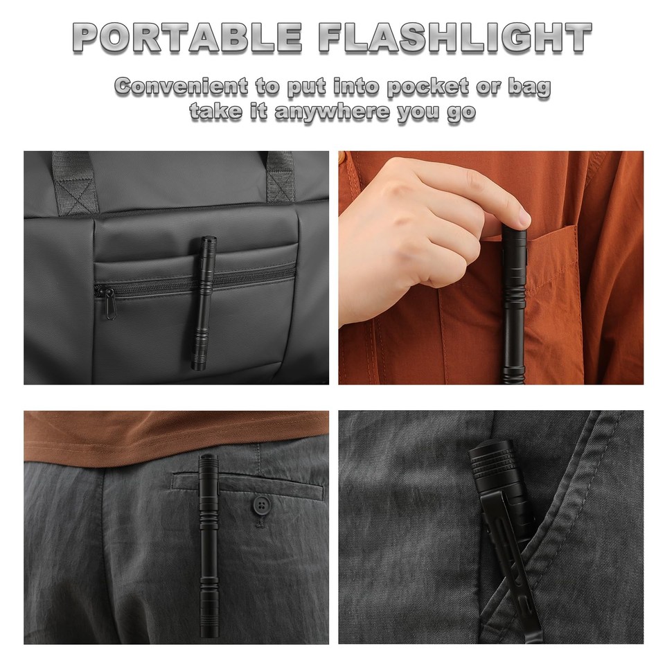 LED Pen Light Flashlight, Waterproof Mini Flashlights Pocket Flashlight ...