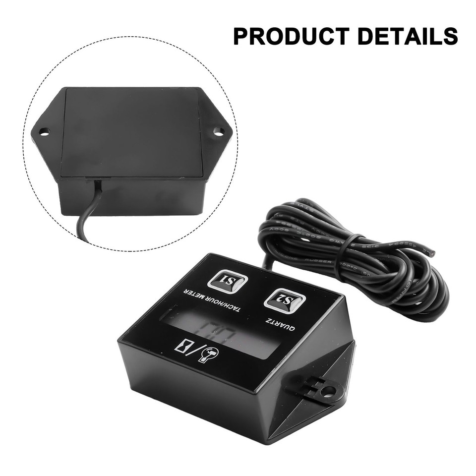 Digital Engine RPM Meter with Clear LCD Display Perfect for Motorcycles ...