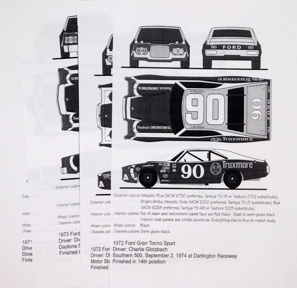 Ace Decals #90 Truxmore Ford Mercury Cyclone Jody Ridley Torino Dick ...