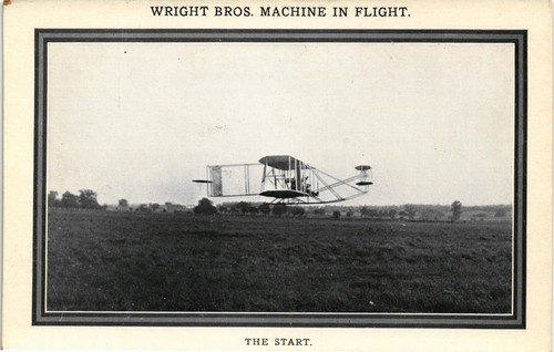 Dr Jim Stamps Postcard Wright Bros Machine In Flight The Start Unposted | eBay