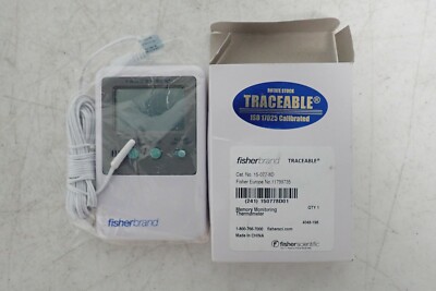 Fisher Scientific 15-077-8D Traceable Memory Monitoring Thermometer | eBay