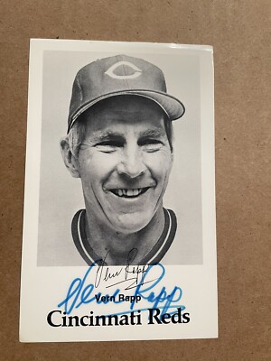 VERN RAPP AUTOGRAPHED CINCINNATI REDS TEAM ISSUE POSTCARD | eBay
