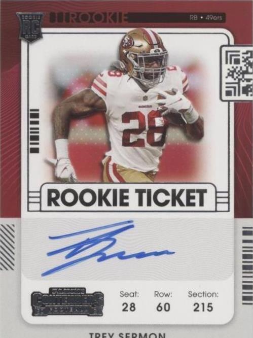2021 Panini Contenders - Rookie Ticket RPS Variation Trey Sermon #126 ...