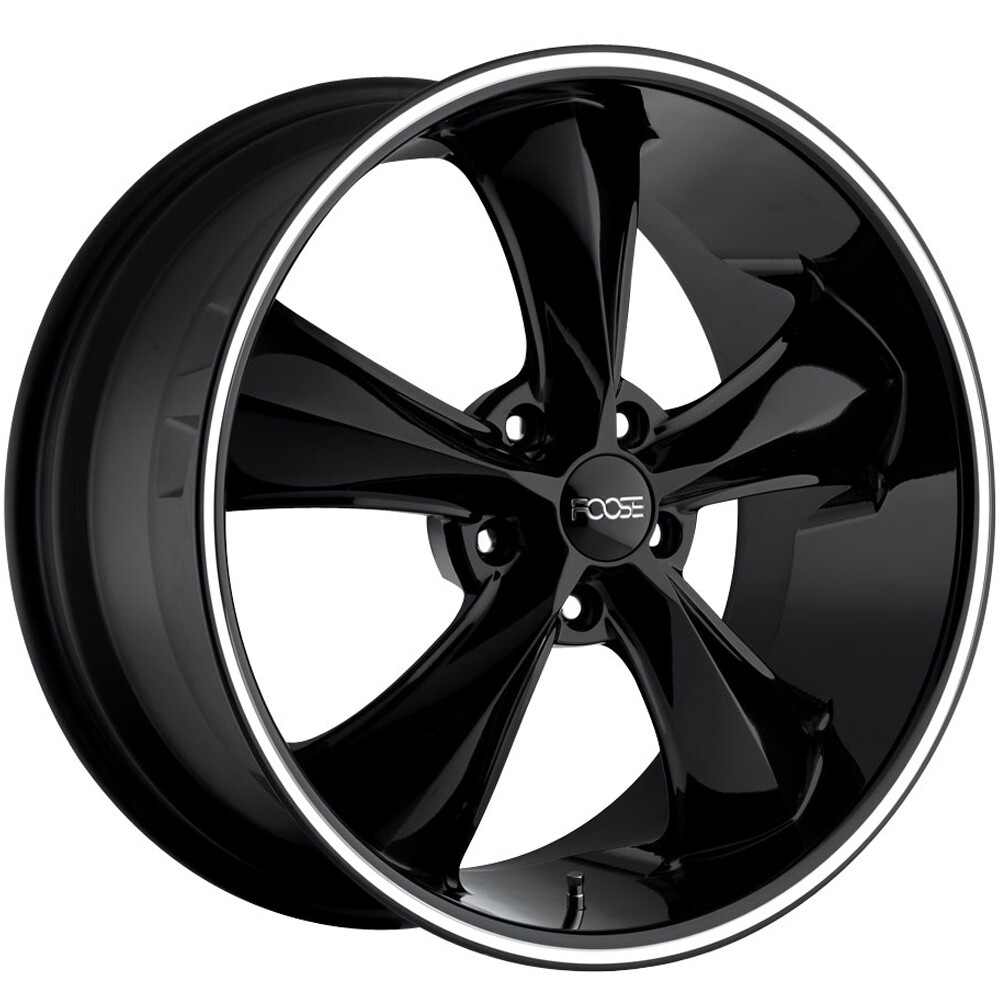 1 Wheel 20" F104 20x10 5x115 Gloss Black Milled 20ET 71.5CB (F104200090 ...