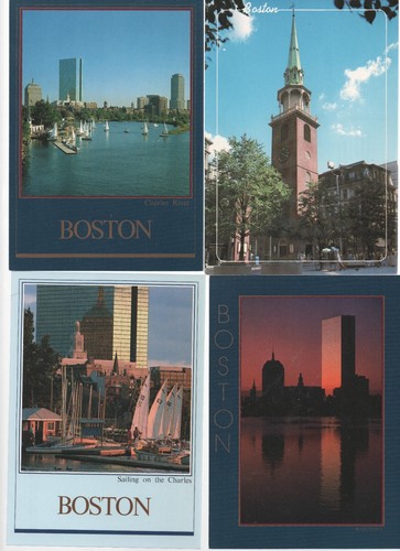 Lot of 8 Postcards of Boston, MA Unposted c1960s to 1980s Skyline Old ...