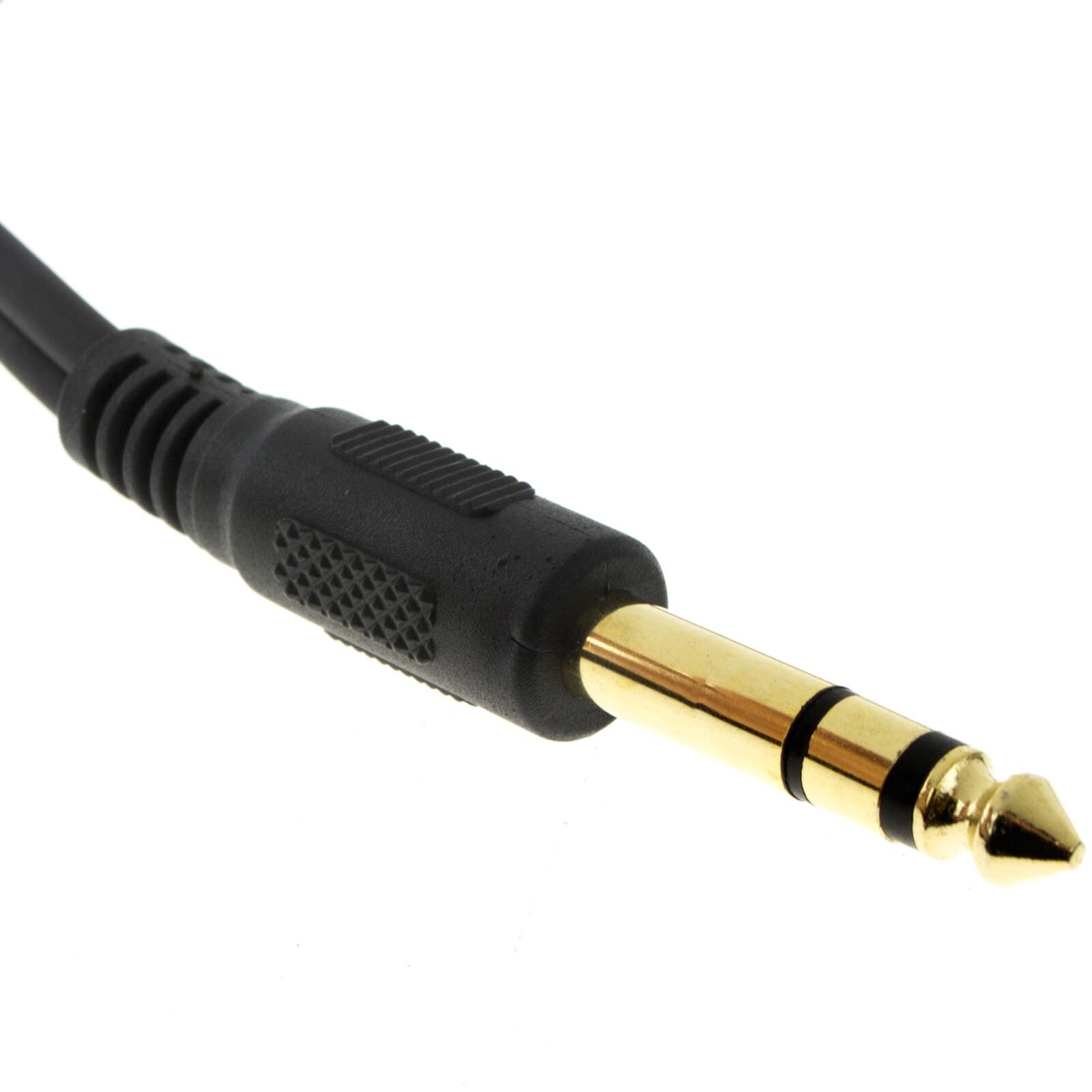 6.35mm Stereo Jack to Twin 6.35mm Mono BIG Jacks Screened Cable 1m ...