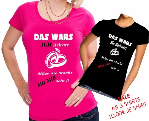 JGA Das Wars TShirt Damen Junggesellinnenabschied Party Hochzeit Feier ...