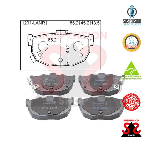 Rear Axle Brake Pad Set, Disc Brake Suit NISSAN Pintara 2.0 i PINTARA ...