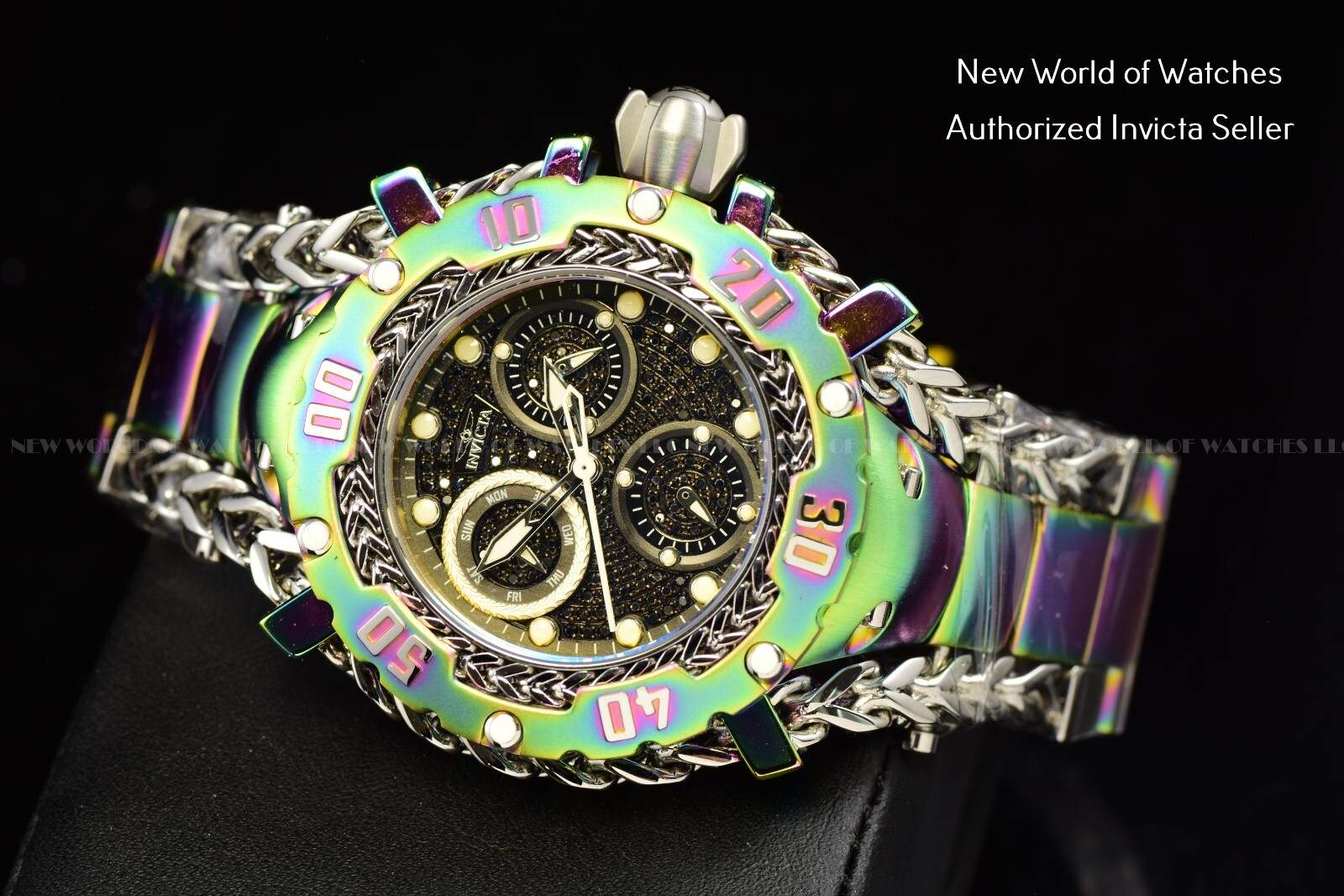 Invicta Women's Gladiator Real Diamond Dial Iridescent Stainless Steel ...