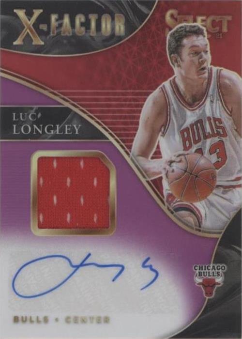 2020-21 Panini Select - X-Factor Memorabilia Signatures Luc Longley #XF ...