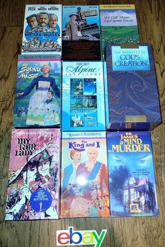 11 PC LOT VHS Tapes WB, FOW VIDEO, A&E SOUND OF MUSIC KING AND I SEA ...