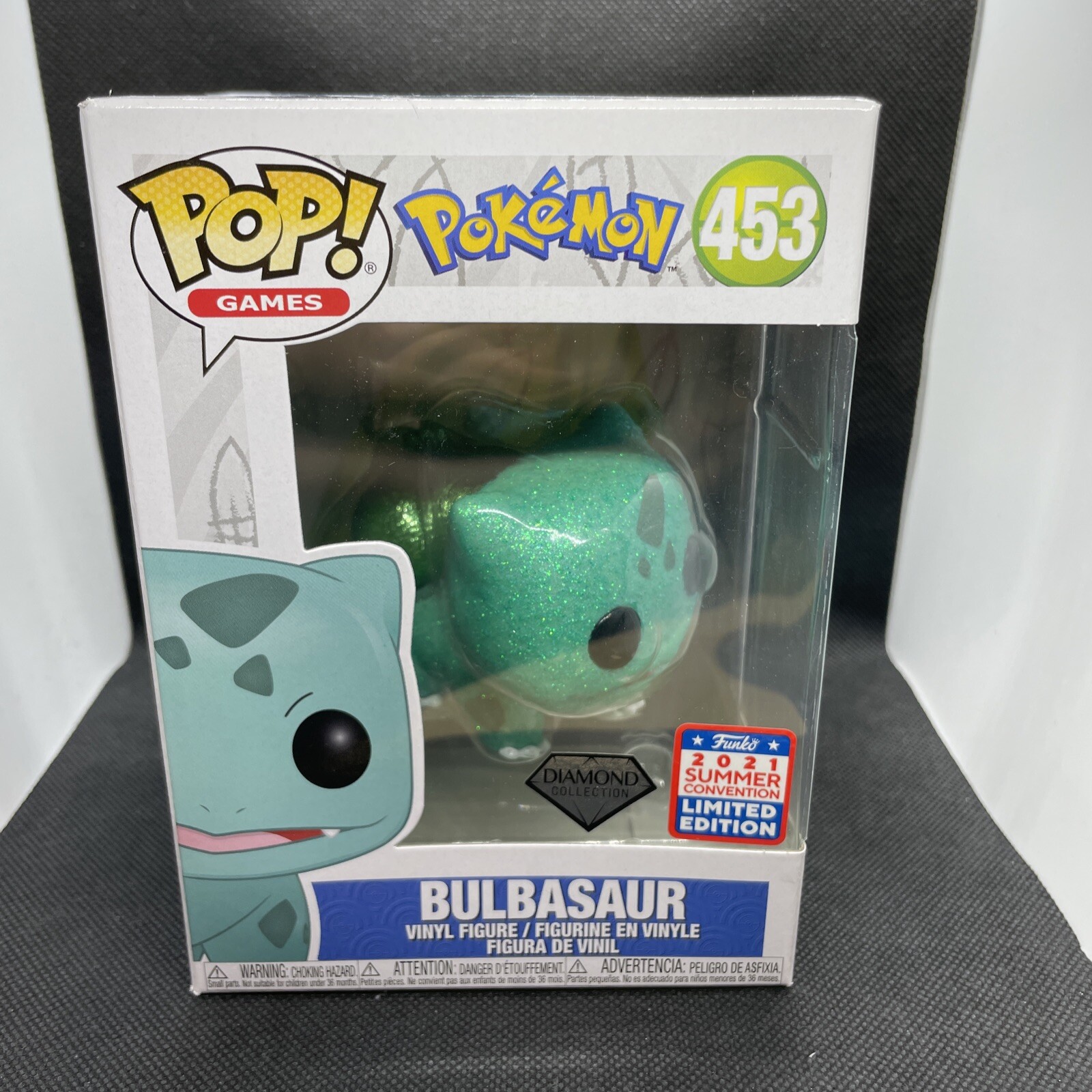Funko Pop Pokemon Bulbasaur 453 Diamond 2021 Summer Convention (Box ...