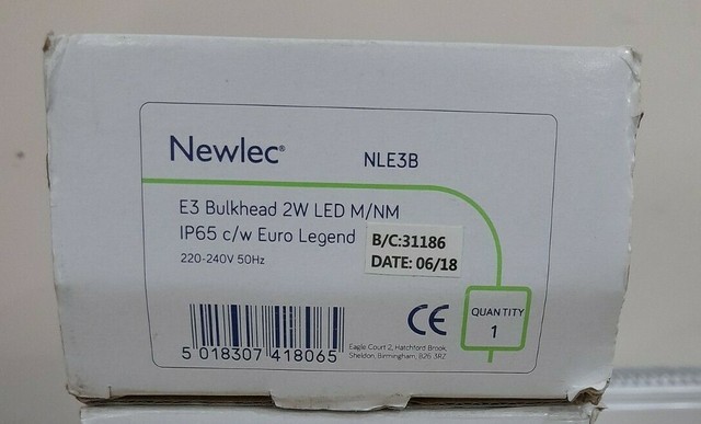 Newlec 2w LED Bulkhead Emergency Light Ip65 NLE3B online kaufen | eBay