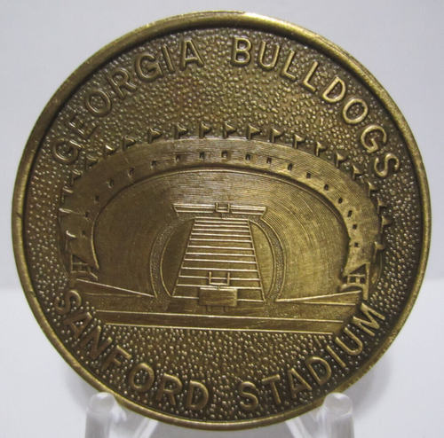 UGA UNIVERSITY OF GEORGIA BULLDOGS FOOTBALL 1984 SCHEDULE COIN TOKEN ...