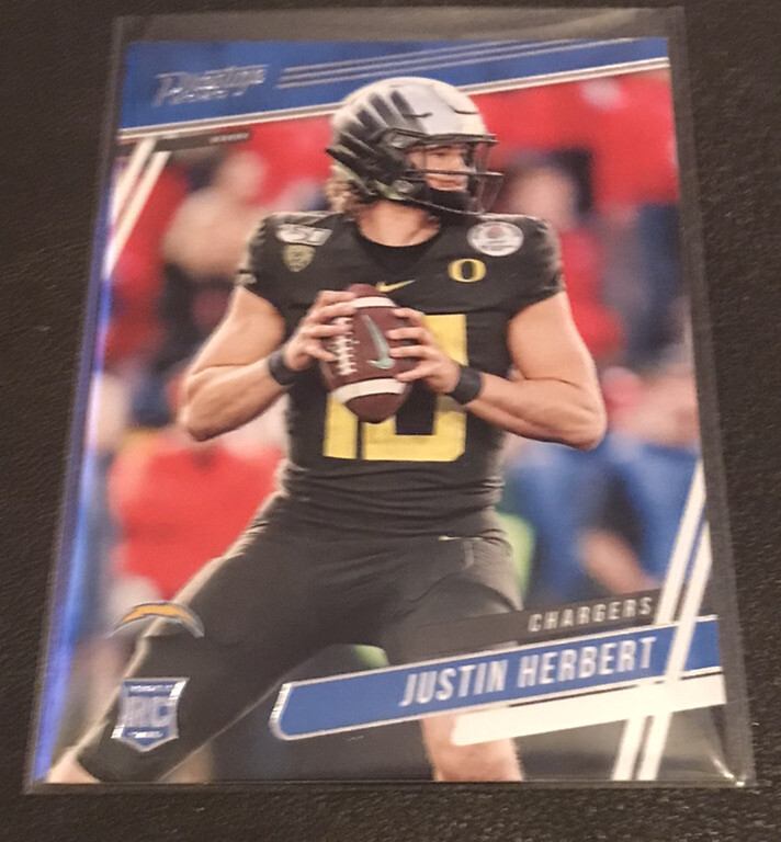 2020 Panini Prestige Justin Herbert Rookie Card #266 Ducks/Chargers | eBay