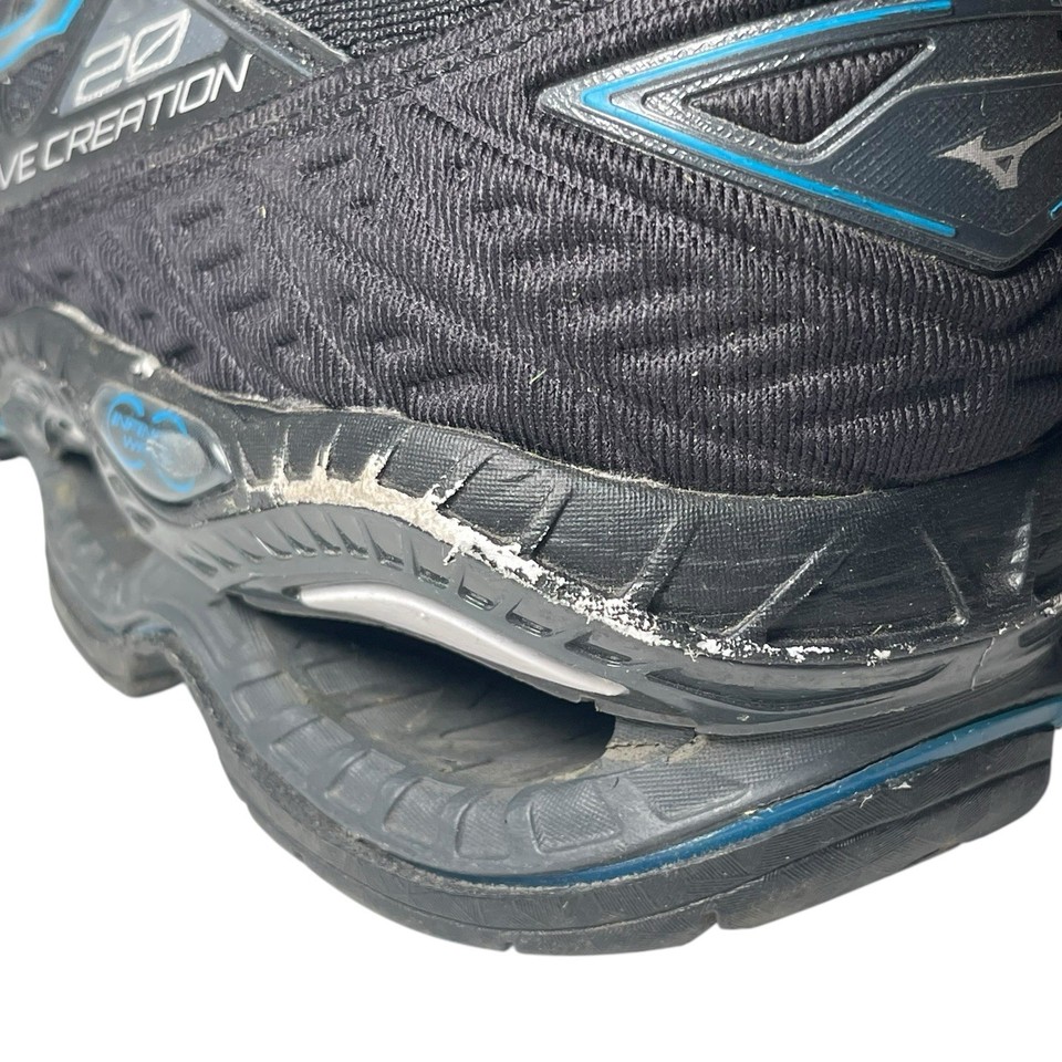 Mizuno Wave Creation 20 Running Black Blue Shoes Men’s Size 10.5 ...