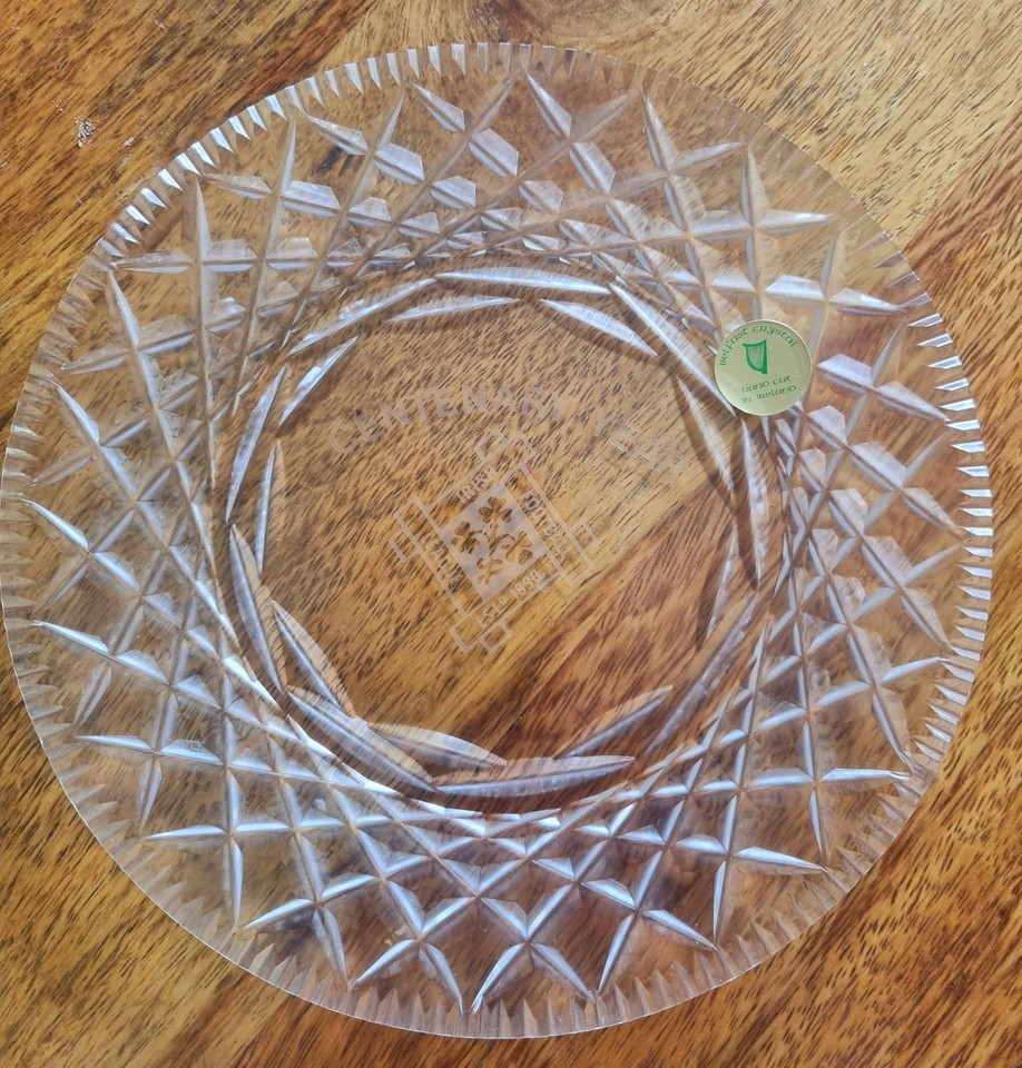 Belfast Crystal Irish Football League Centenary Year Plate New Boxed ...