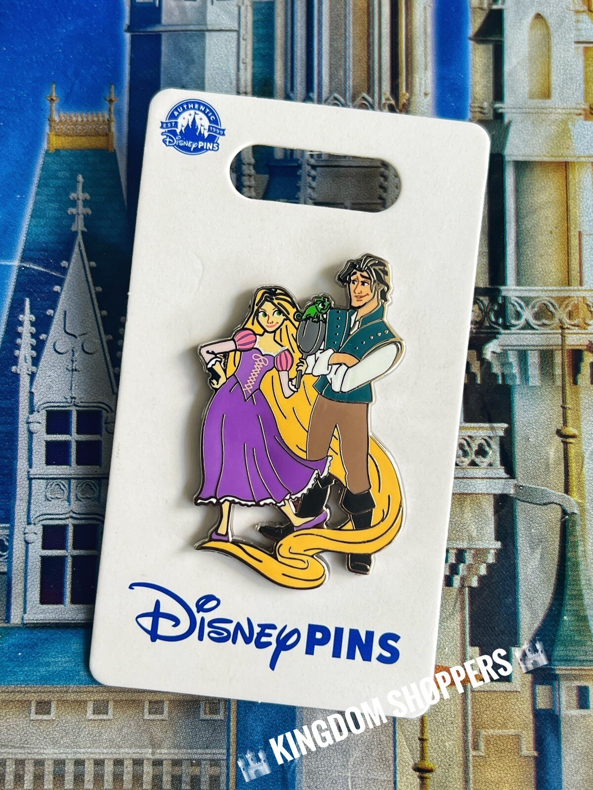 Disney Parks Rapunzel Tangled Flynn Rider Pascal Frying Pan OE Pin New ...