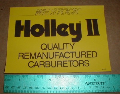 VTG Old We Stock Holley II High Perf Carburetor Dealer Racing decal ...