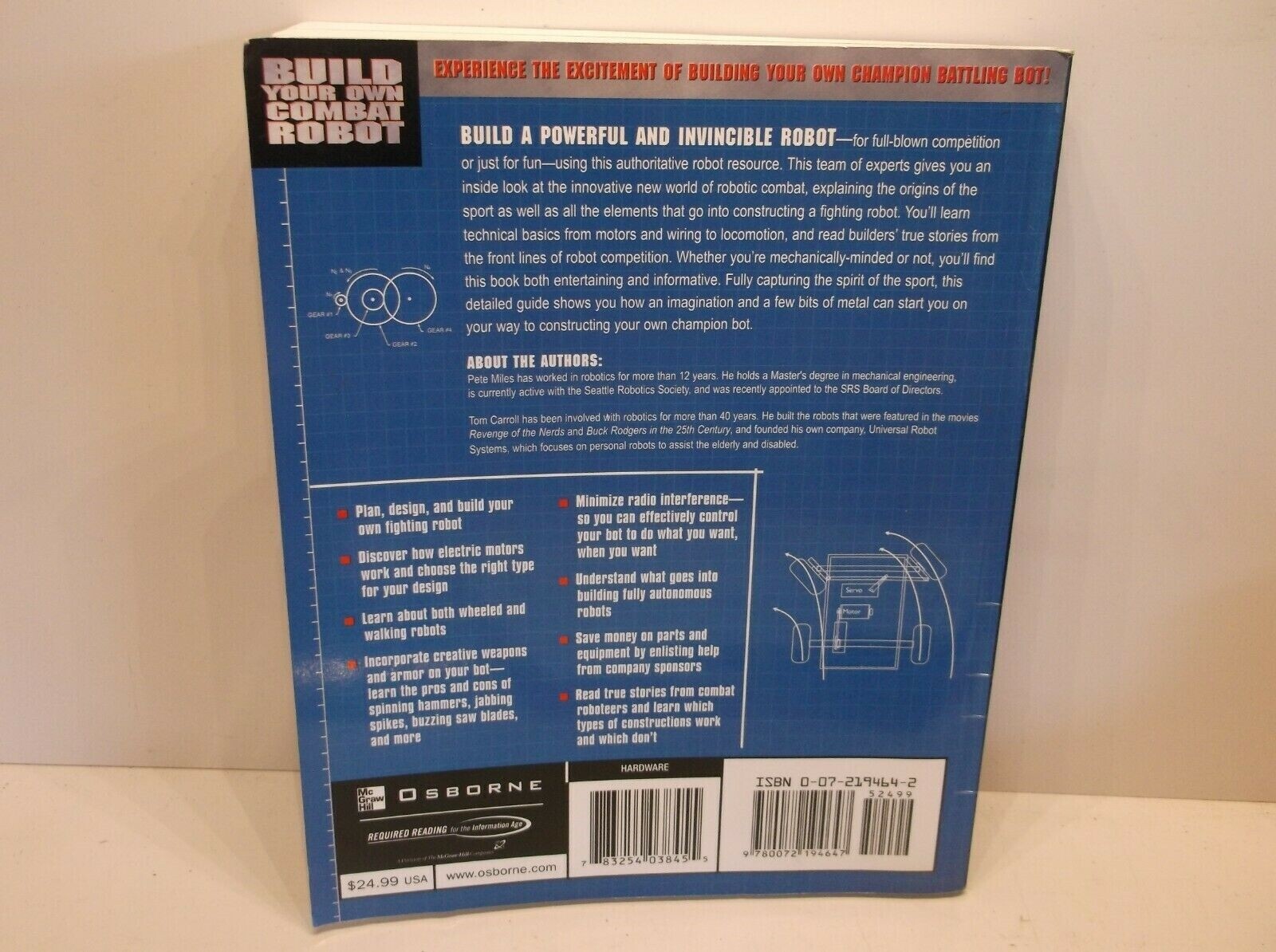 D-07-219464-2 Build Your Own Combat Robot By Pete Miles & Tom Carroll | eBay