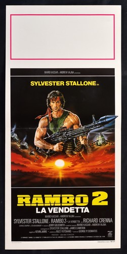 Affiche Rambo 2 La Vendetta Sylvester Stallone 1 Édition 1985 B217 | eBay