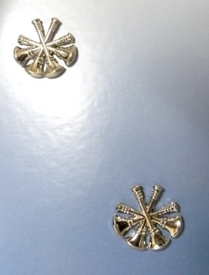 Deputy Fire Chief Collar Pin Device 4 Crossed Bugles Tac 2 Pc Set ...