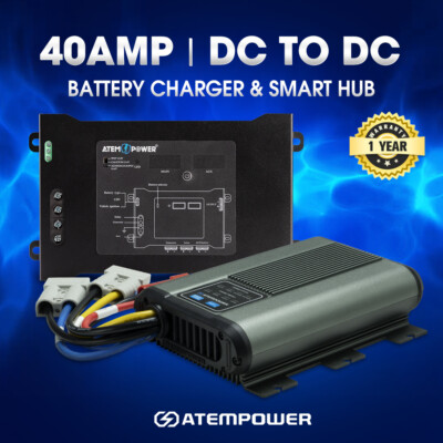 Atem Power 40A DC to DC Battery Charger MPPT 12V Dual Battery System ...