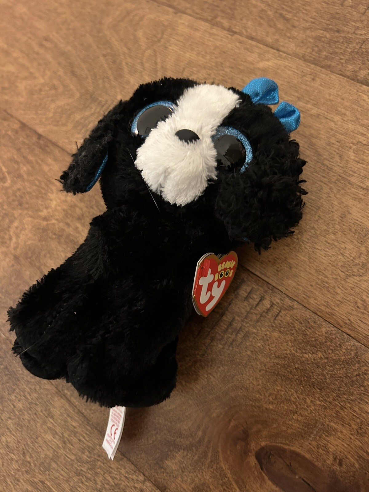 TY Beanie Boos Tracey Dog Plush NEW 2017 Blue Glitter Eyes | eBay