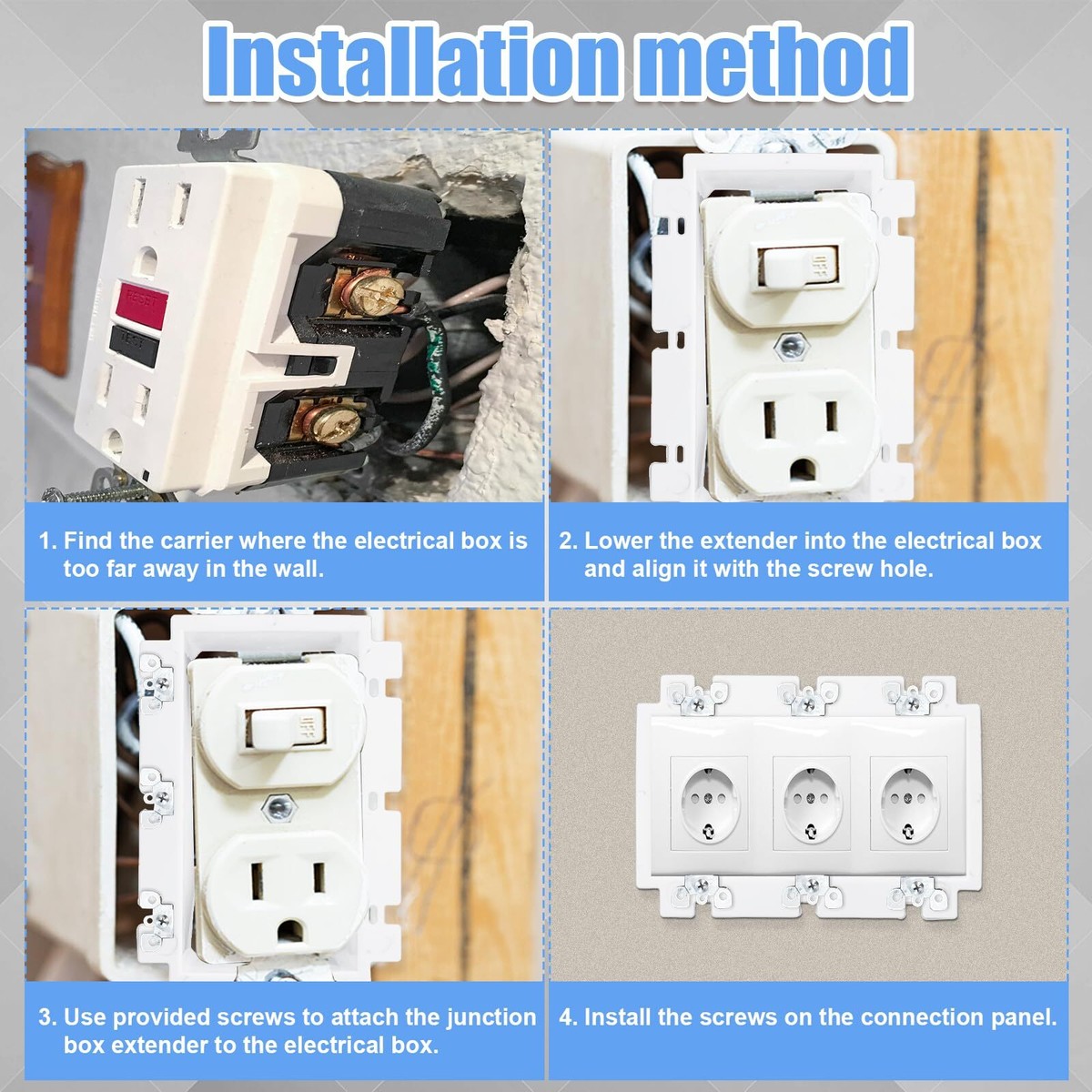 Electrical Outlet Box Extenders 2 X4 1 7/8 Deep Steel Electrical